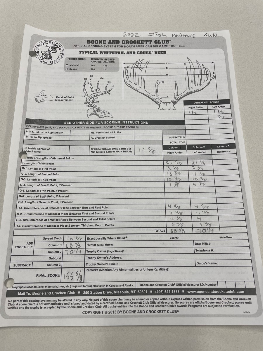 New TG Buck Pool Record – Outside TG